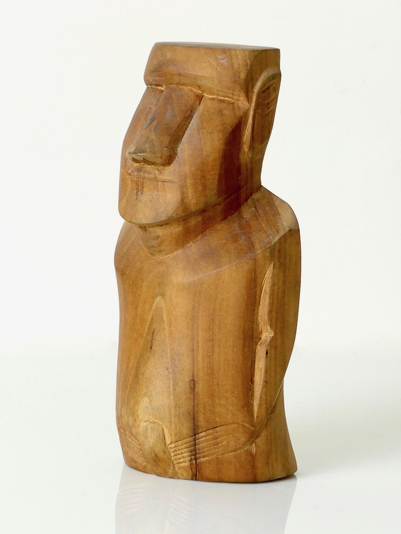 Moai de l'Île de Pâques Sculpture traditionnelle Rapa Nui en bois - OVIRYi