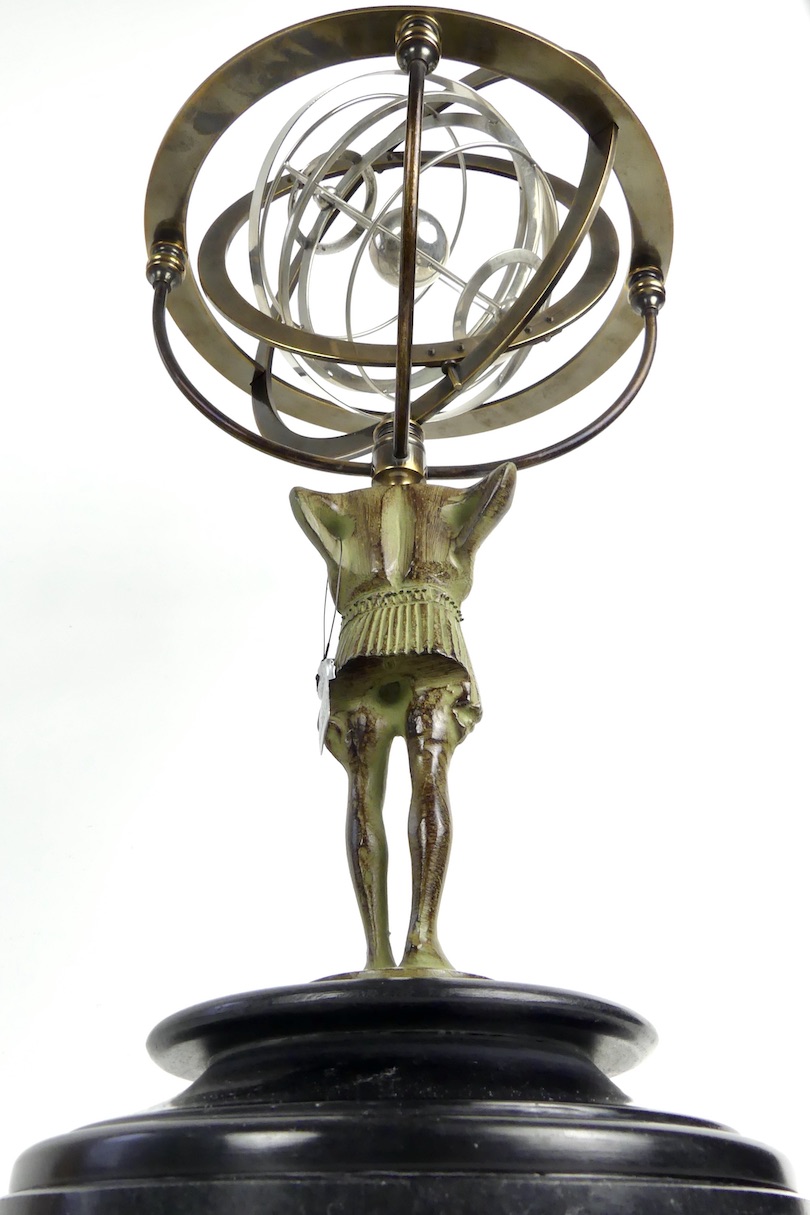 Sphère armillaire Atlas AM en bronze - Style Art déco - Boutique OVIRY