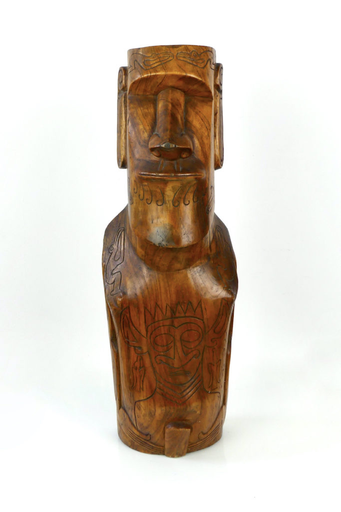 Grand Moaï Make Make en bois sculpté Rapa Nui - Île de Pâques - OVIRY