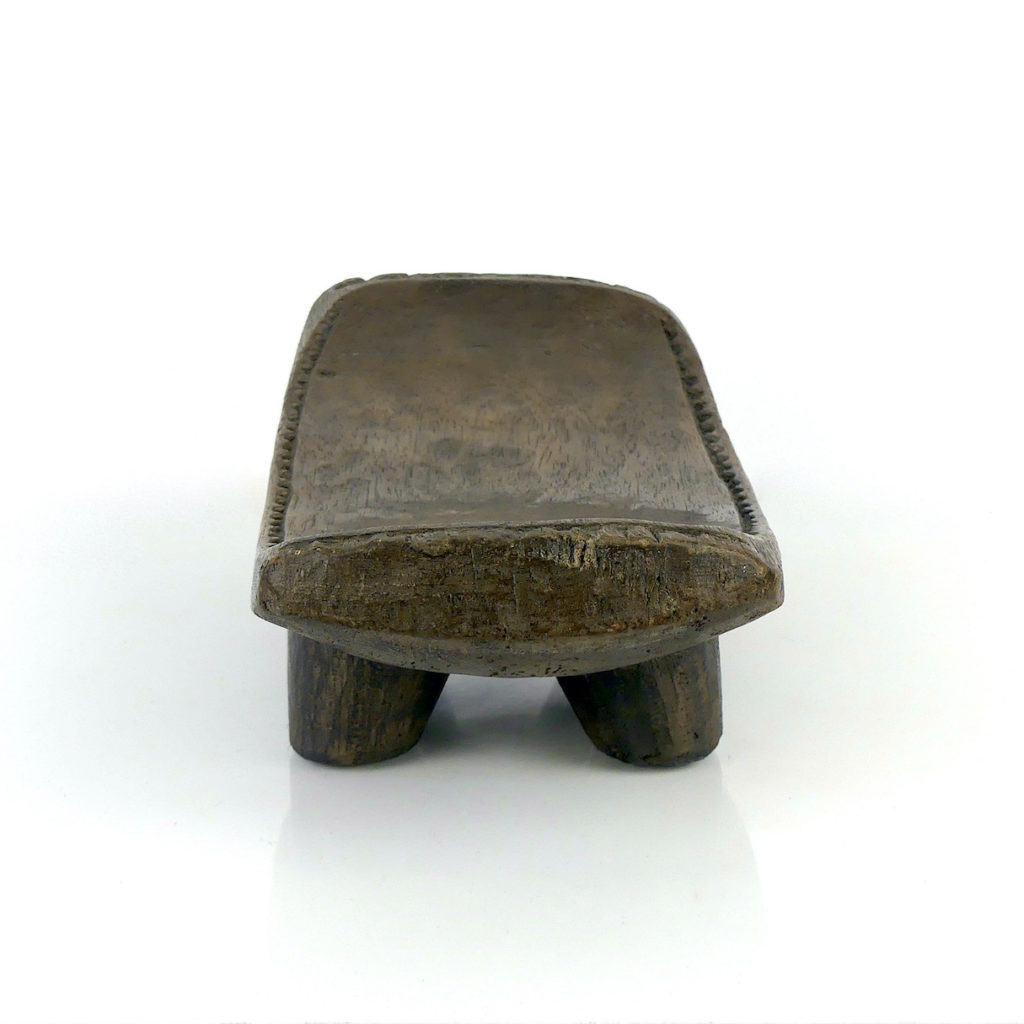 Uru’a oreiller marquisien repose-tête en bois sculpté - Polynésie - OVIRY