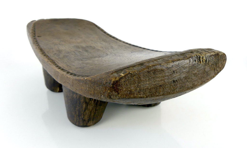 Uru’a oreiller marquisien repose-tête en bois sculpté - Polynésie - OVIRY