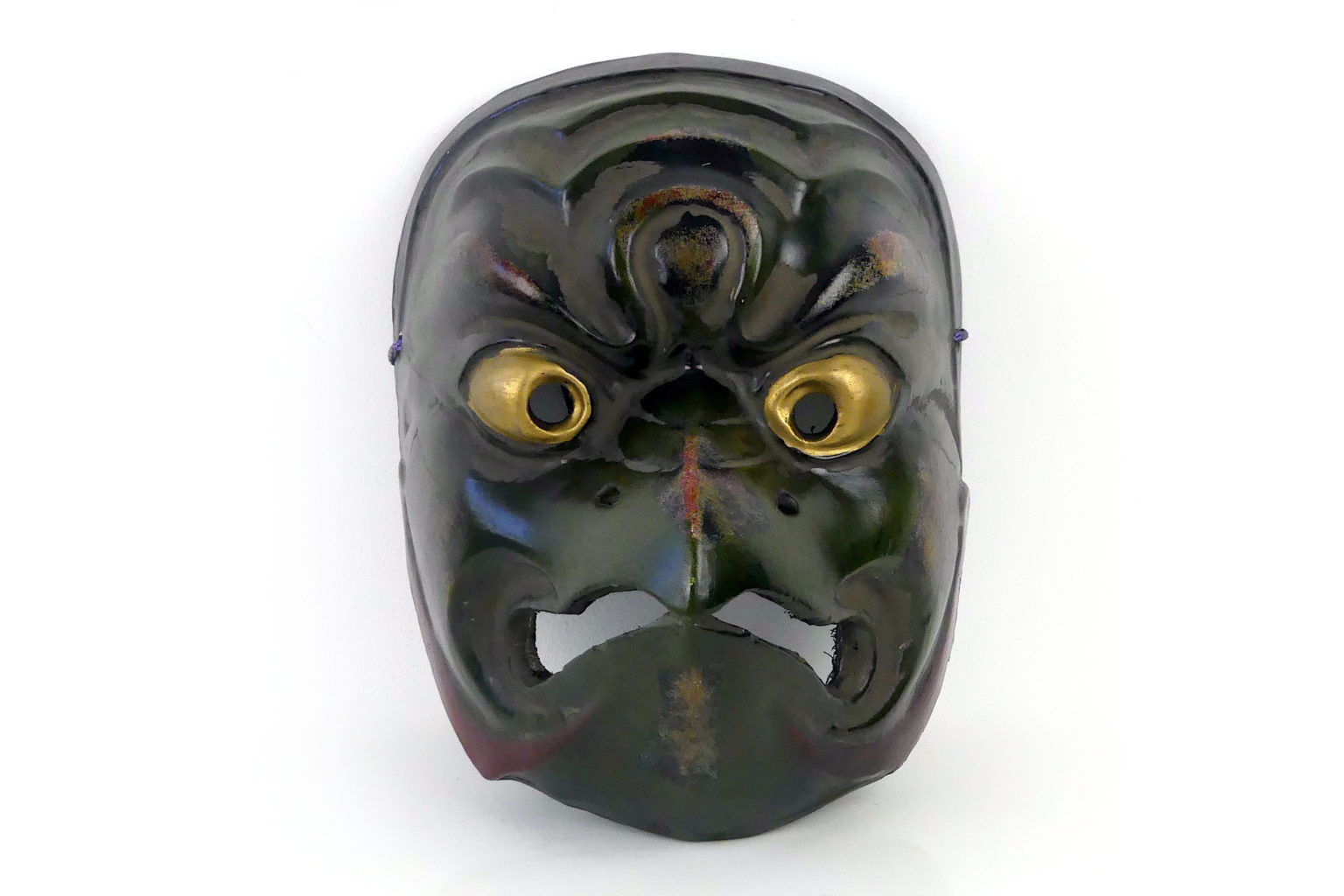 Masque bukaku karura ancien en laque sèche - Théâtre gigaku - OVIRY