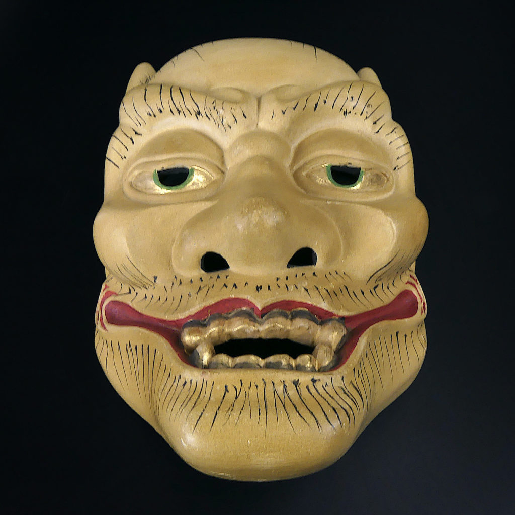 Masque Yakan renard esprit malveillant du théâtre nô - OVIRY