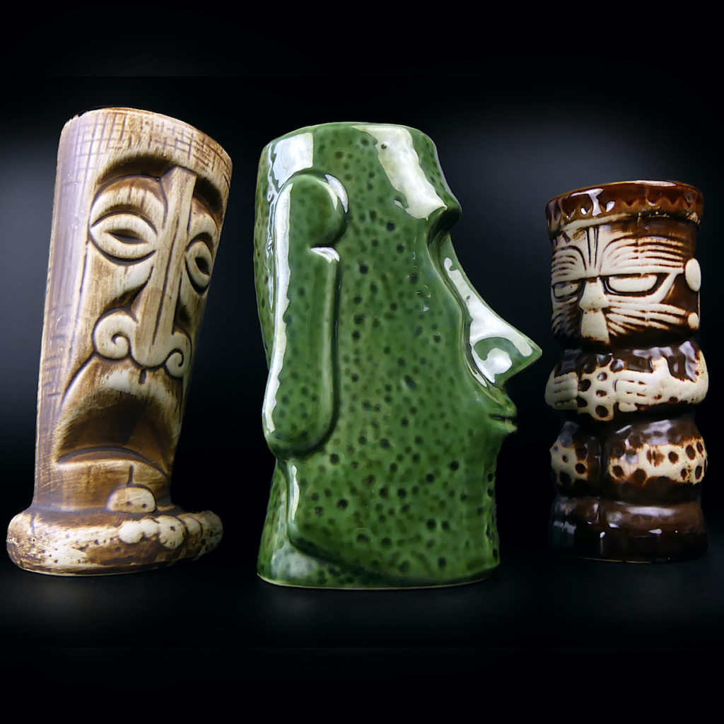 3 mugs Tiki Soul collector en céramique - Pacifique - OVIRY