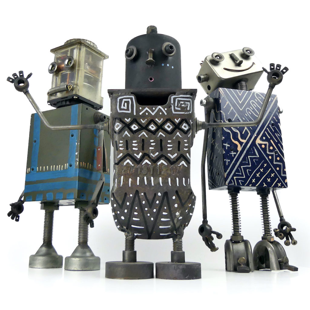 Sculpture Robot 3 signée Prakit Seehawong œuvre unique OVIRY
